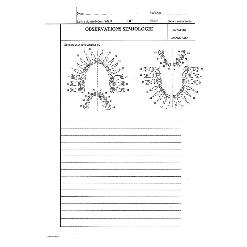 27.0900.020 : DOSSIER MEDICAL : OBSERVATION SEMIOLO - Reprographie CHRU ...